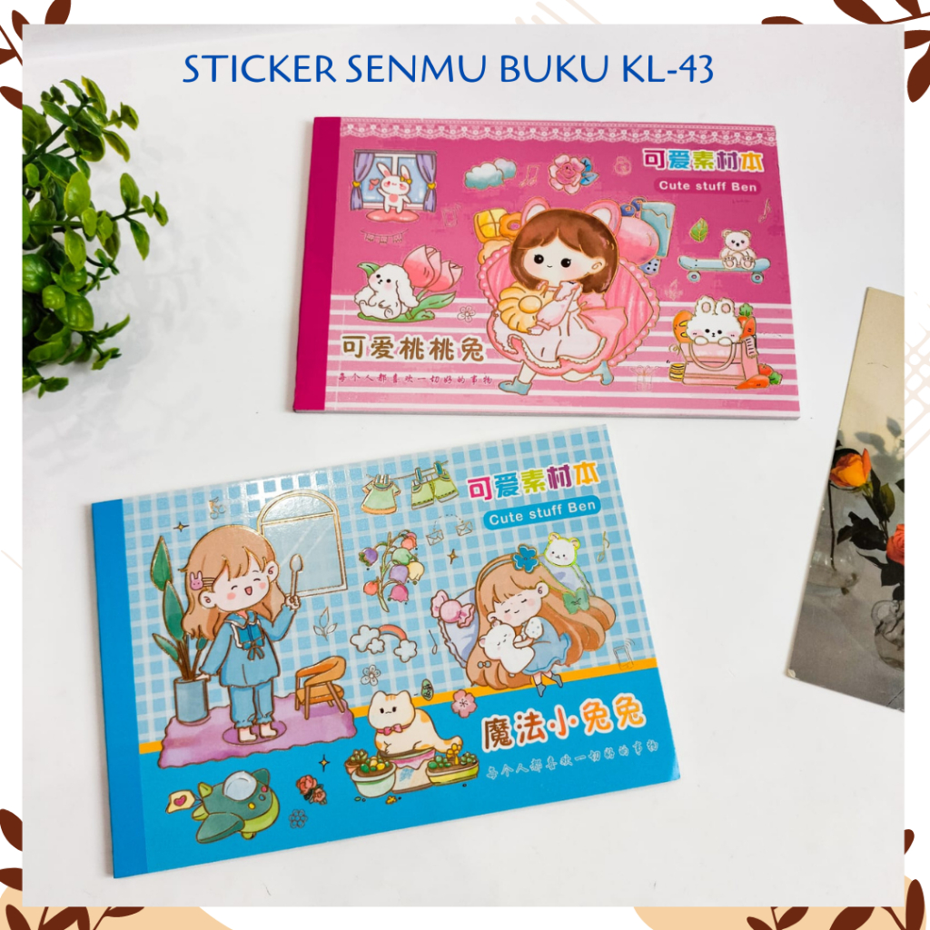 Senmu Sticker Code KL-43 sweet Girl Character In The Form Of A notebook ...
