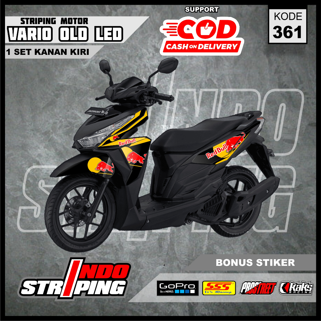 Vario Motorcycle Sticker - Striping Variation Honda VARIO Old Led 125 ...