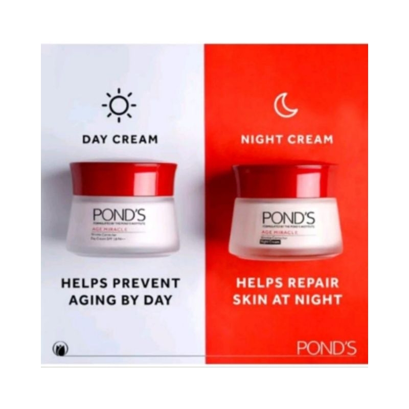 Ponds Age Miracle Ultimate Youthful Glow Night Cream 10g & day 20g (non ...