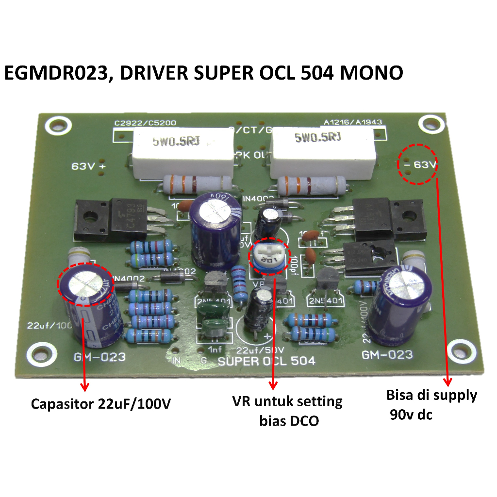Super SOCL 504 Mono Power Amplifier Driver Kit by Gm | Shopee Philippines