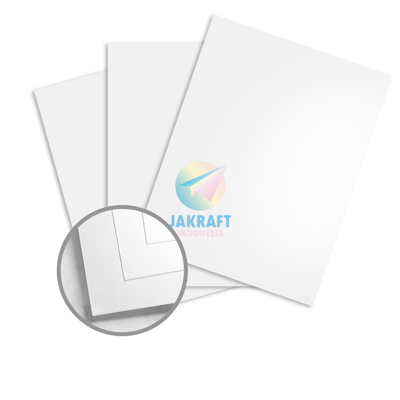 PUTIH (100 Sheets) Art Paper Carton A4 Cardboard 150 Gsm Gram White 2 ...