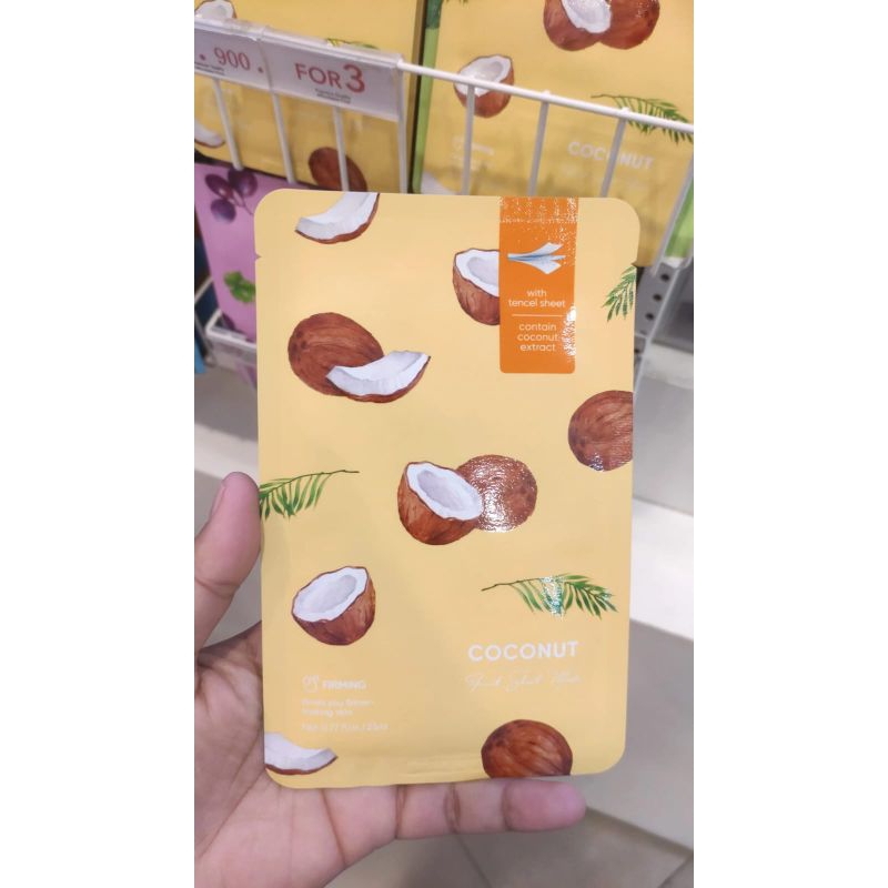 Miniso Fruit Sheet Mask - Coconut 3pcs | Shopee Philippines