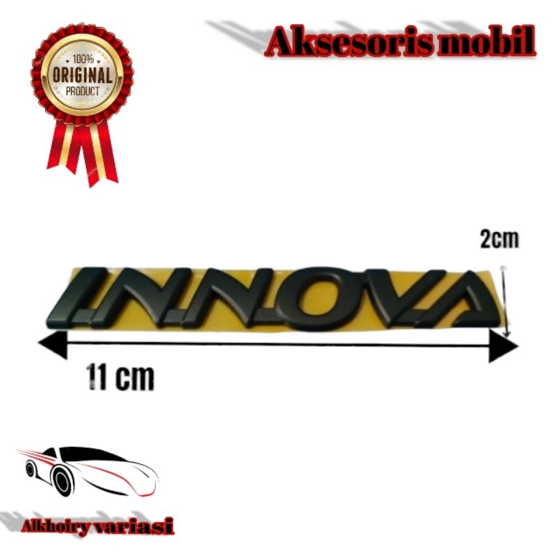 HITAM Innova Writing Emblem Black doff Emblem Innova Black doff ...