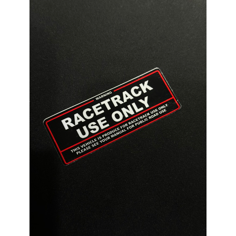 Race TRACK USE ONLY STICKER STICKER | Shopee Philippines