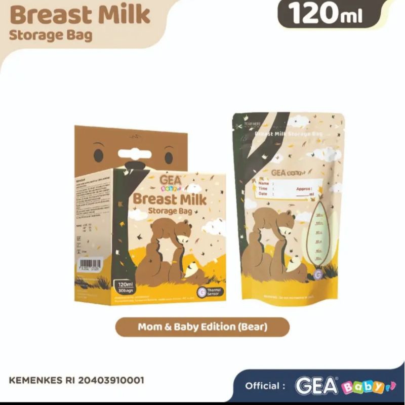 Gea Breast Milk Bags 120 ml (30 sheets) | Shopee Philippines