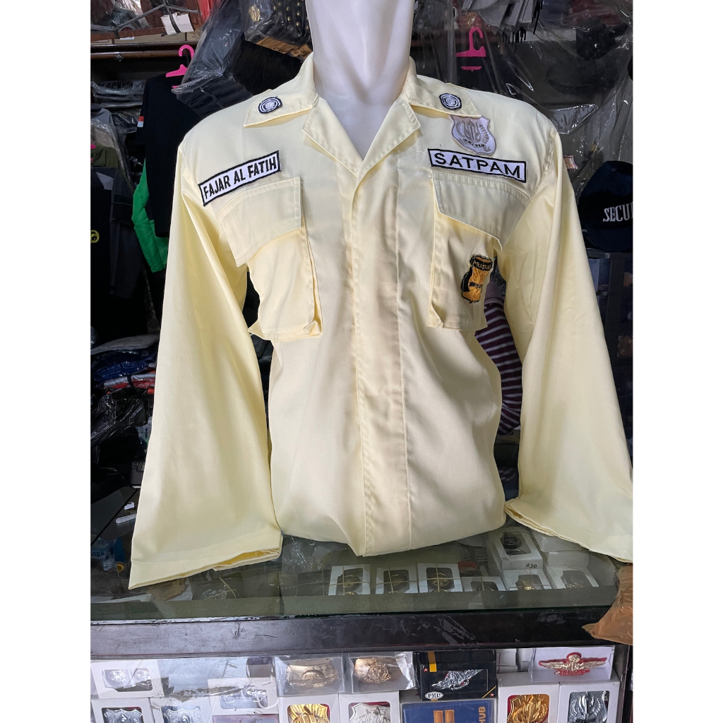 Newest PDL Satpam Cream UNIFORM | Latest PDL Security Guard Uniform ...