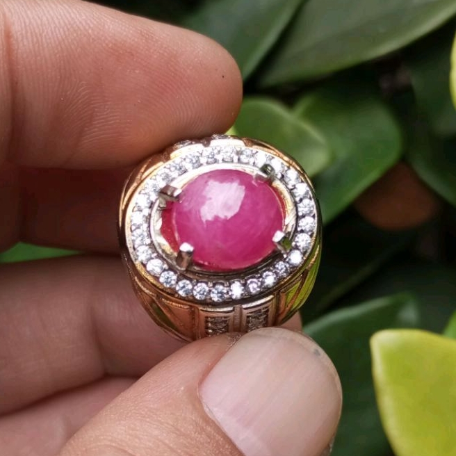 Star RUBY / Corundum Natural Gemstone Ring + Memo (6,31ct) | Shopee ...