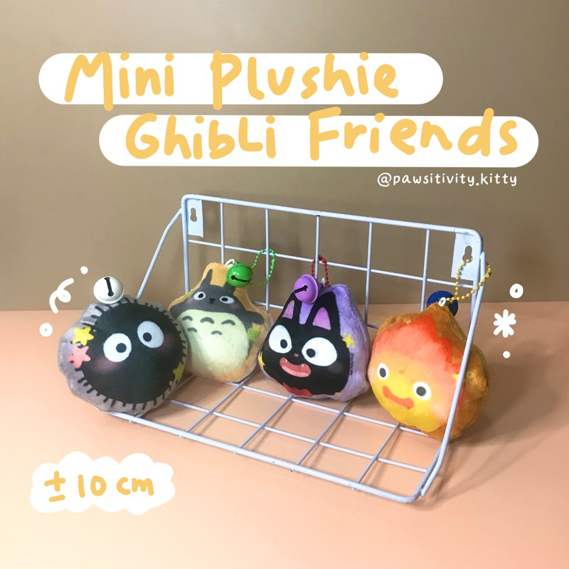 Mini Plushie Ghibli Calcifer Totoro Susuwatari Jiji Bag charms | Shopee ...