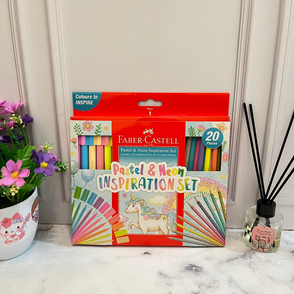 Faber Castell Colored Pen and Pencil Package 1 Set contains 20 Pcs ...