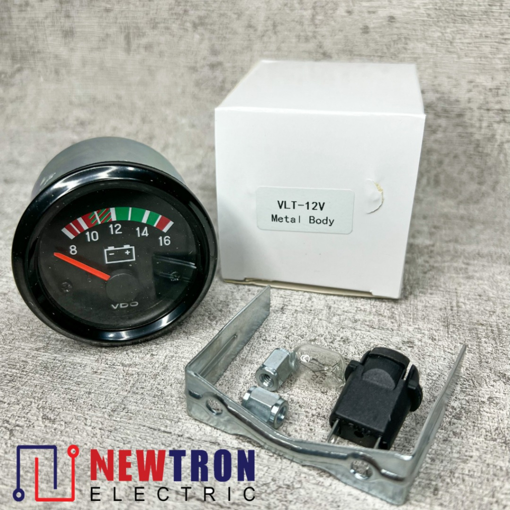Voltage Gauge 12V VDO VLT-12V Volt Gauge Meter Metal Body | Shopee ...