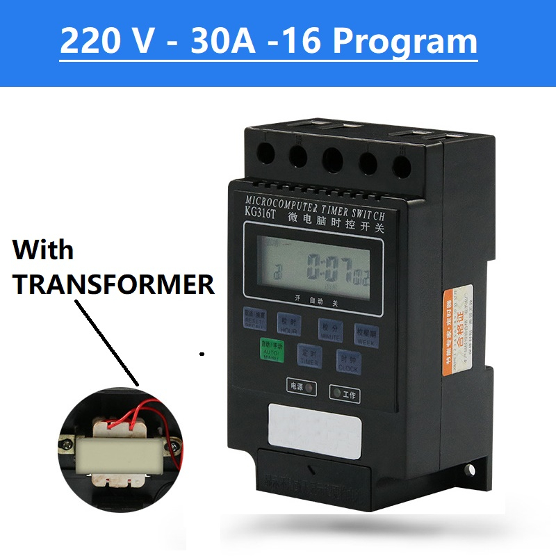 Kg316t Digital Timer Microcomputer Programmable Switch 220V 380V 10A ...