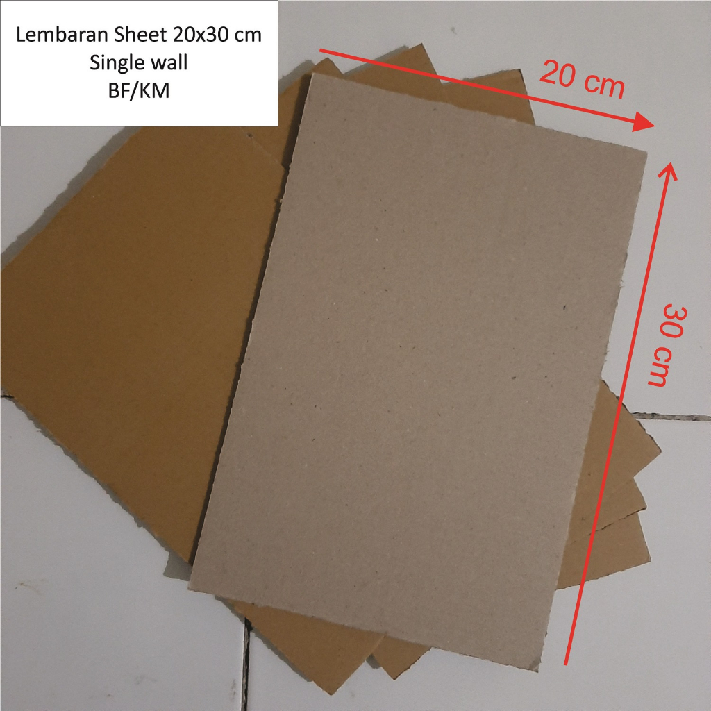 Sheet Size 20x30, 15x36 cm Single wall Cardboard/Cardboard Sheet ...