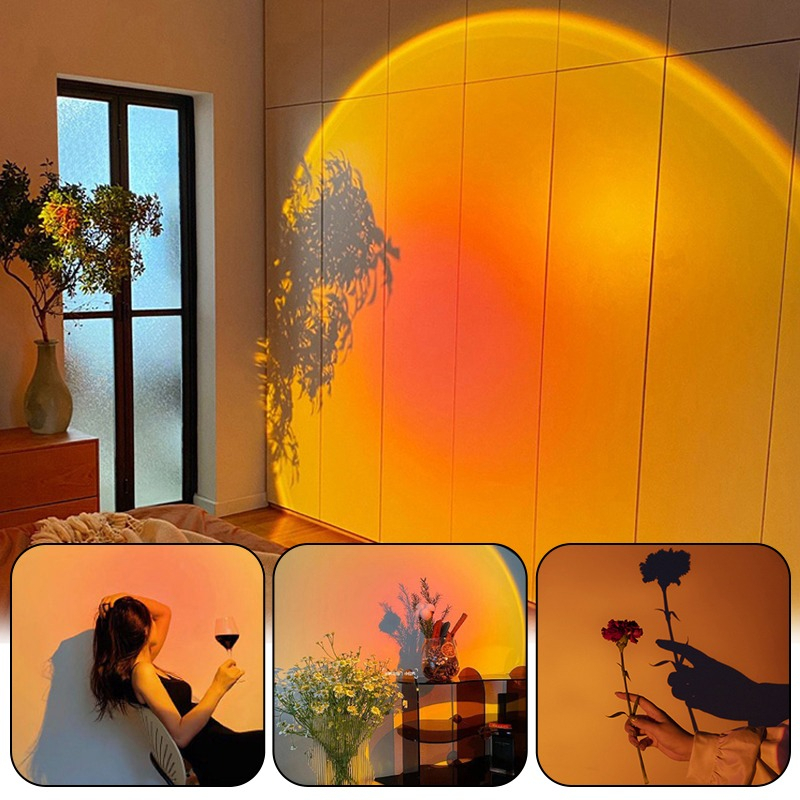 MATAHARI Sunset Lamp Led Night Light Projector Sunset Aesthetic Convex ...