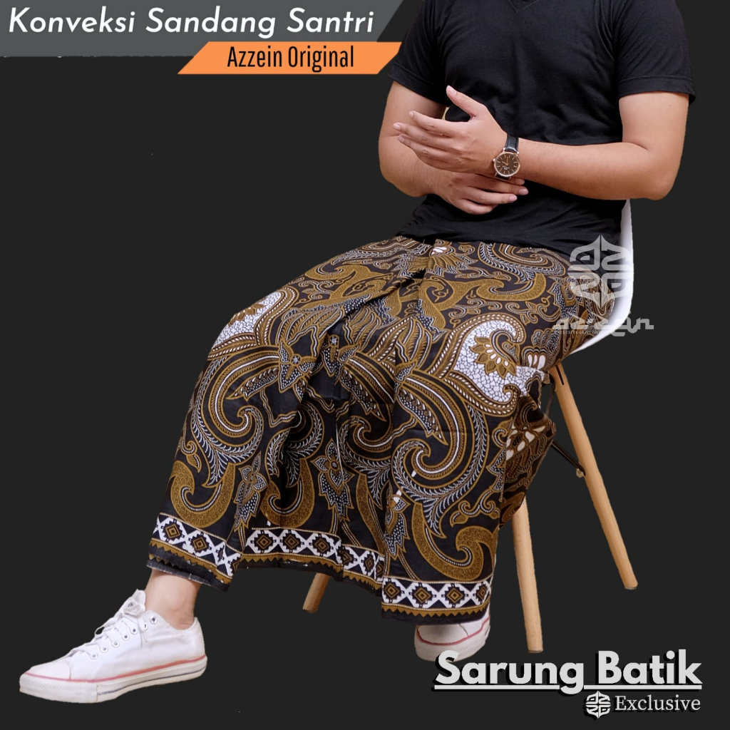 HITAM Men's Muslim Subordinates Adult Men's Sarong Men's Batik Sarong ...