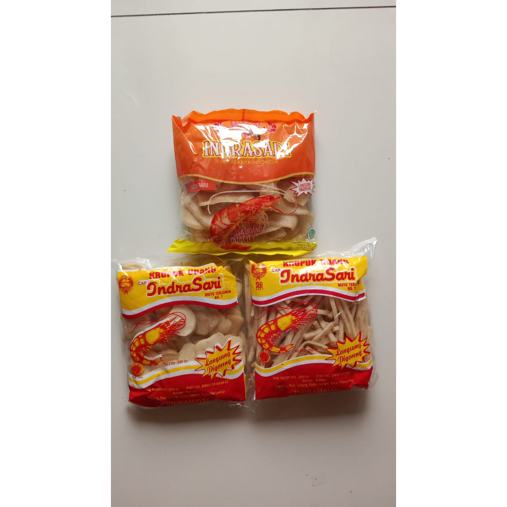 Original INDRASARI SHRIMP CRACKERS INDRAMAYU SNACK FOOD SUPER INDRA ...