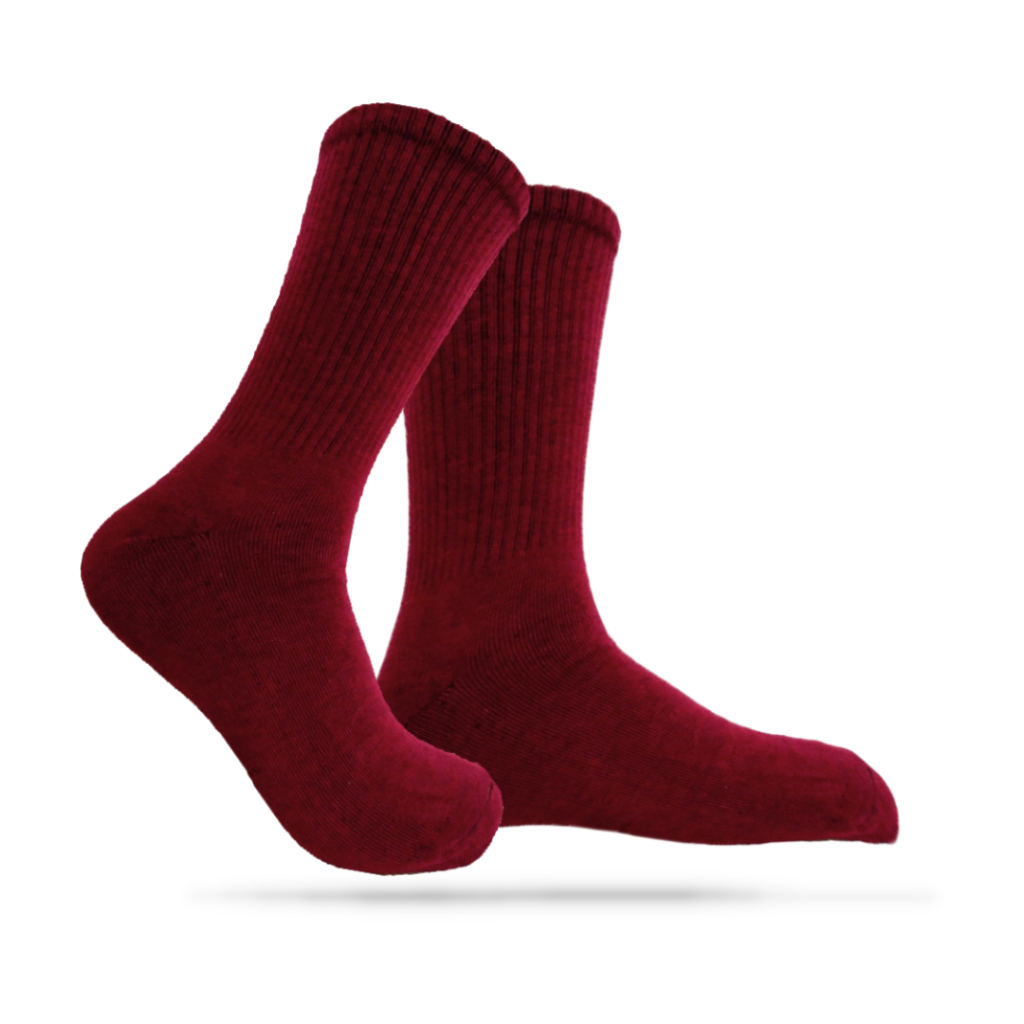 Premium Maroon Color Basic Plain Socks - The Hawking Official | Shopee ...