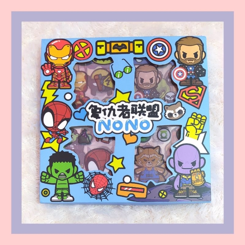 Nono Avengers PVC Stickers (100 Sheets) Deco Stickers for Cute Boys ...