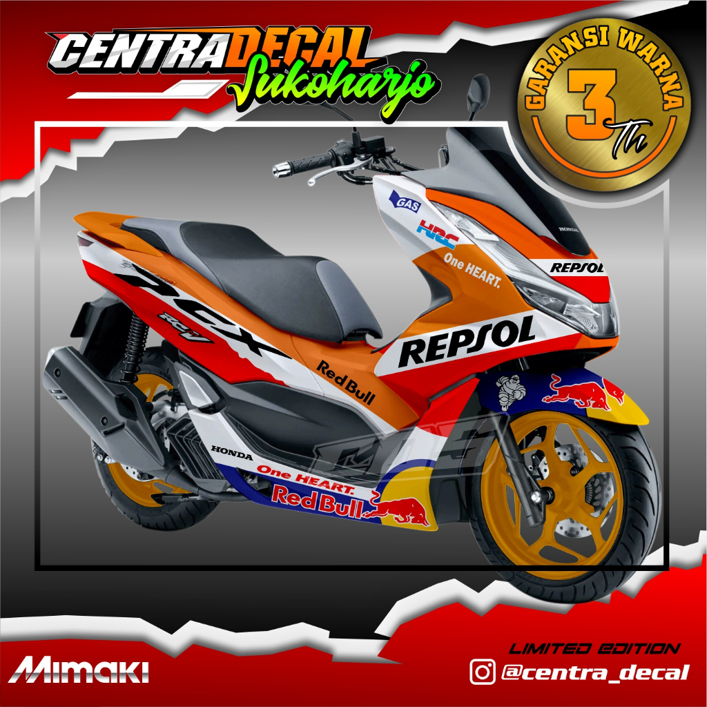 NEW PCX 160 REPSOL FULLBODY DECAL STICKER covers all bodies | Shopee ...