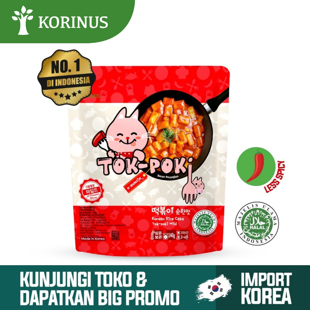 Korinus K - Bunsik Tokpoki MILD / Tteokbokki / Toppoki / Instant Tok ...