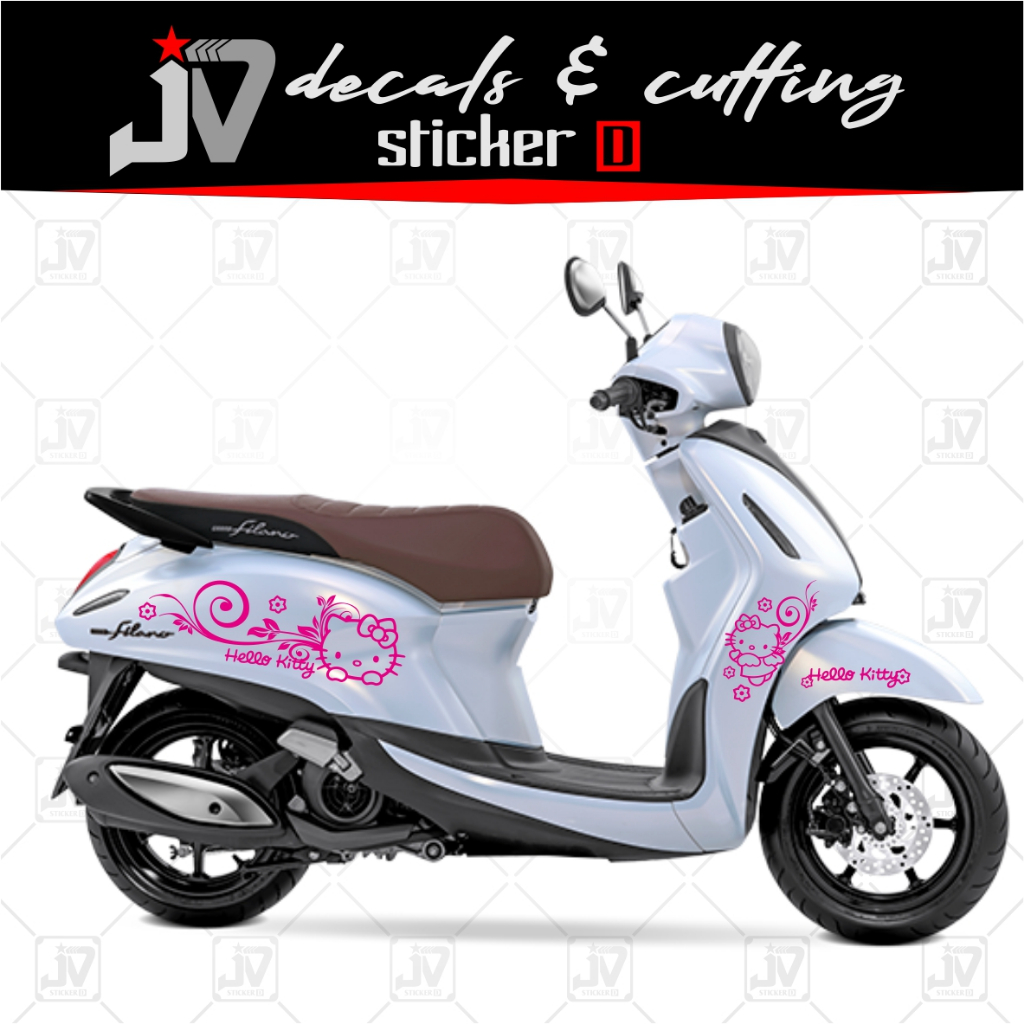 Yamaha grand filano hello kitty sticker cutting sticker motorbike ...
