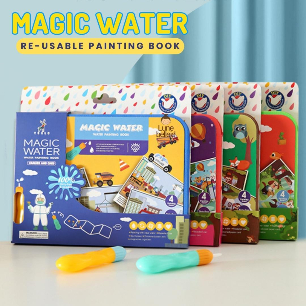Magic Water Coloring Reusable Book / Magic Coloring Book / Water ...