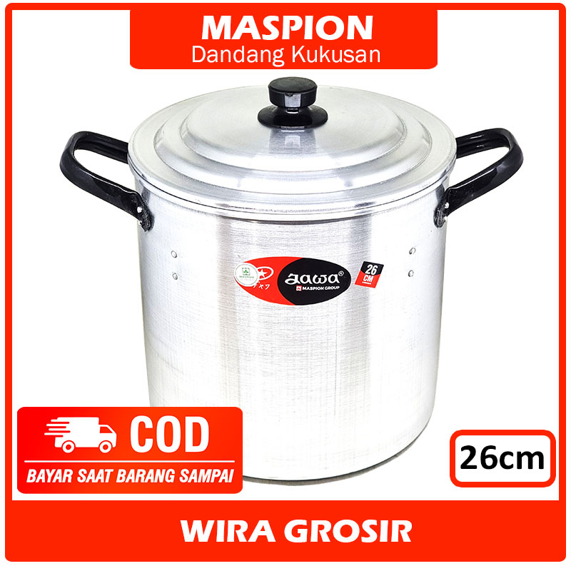Maspion High Rice Cooker Pot+Aluminum Lid 26cm | Jumbo Big Steamer ...