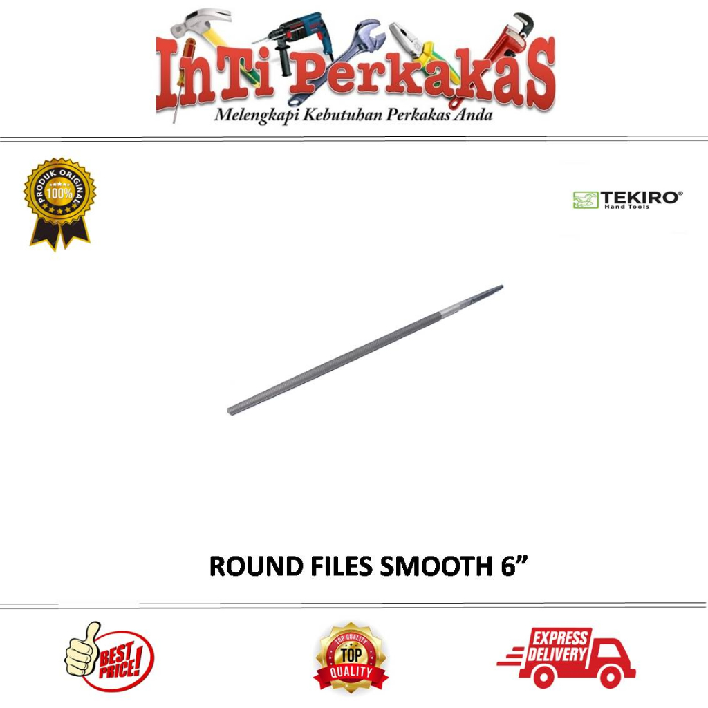 Fine ROUND FILES 6" TEKIRO / ROUND FILES SMOOTH CUT 6" | Shopee Philippines