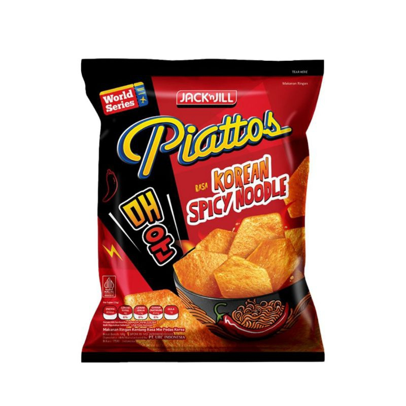 Piattos Snack Korean Spicy Noodle FlavoredKentang Korean Spicy Cheese ...