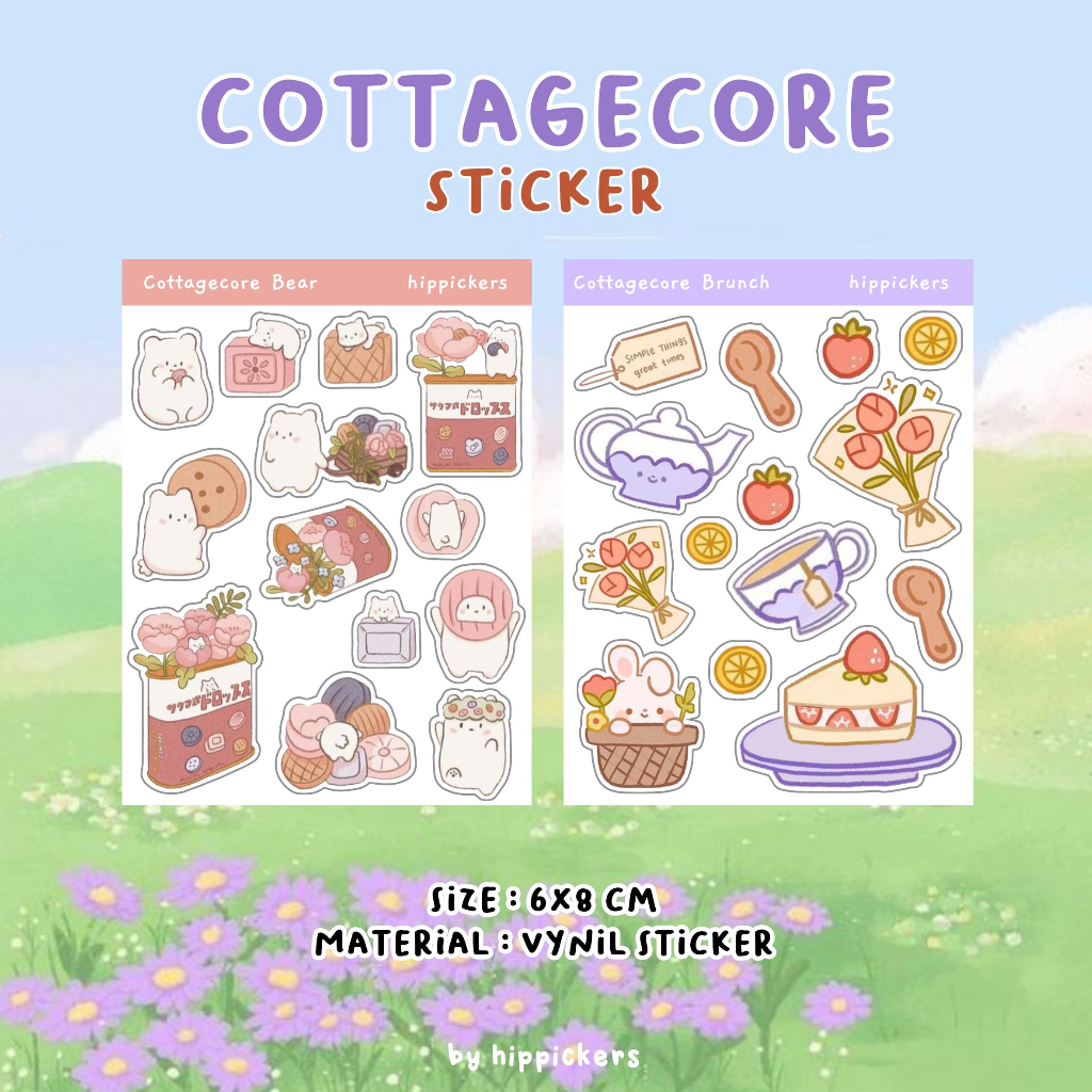 Cottage Core Sticker Pack by Hippickers Sticker Cute aestheticc ...