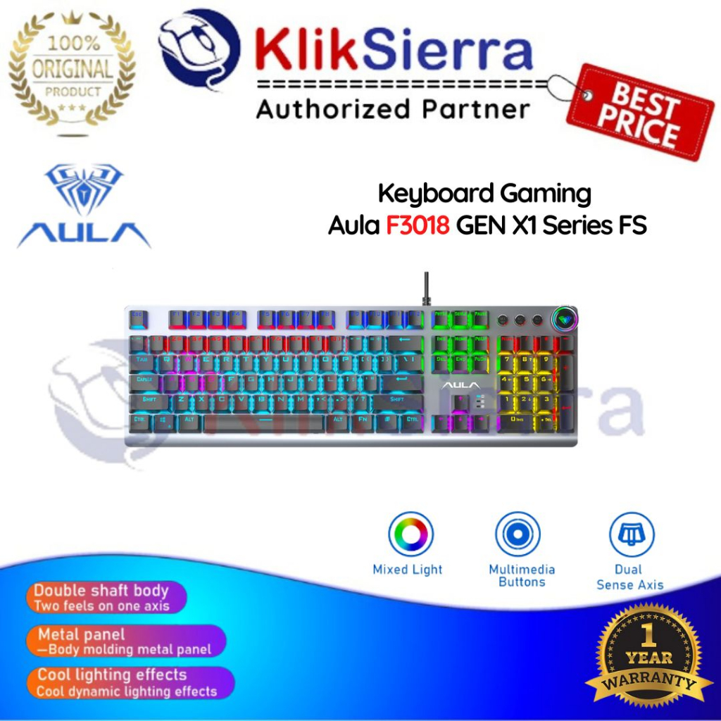 Aula F3018 GEN X1 Series FS. Multimedia Mechanical Gaming Keyboard ...