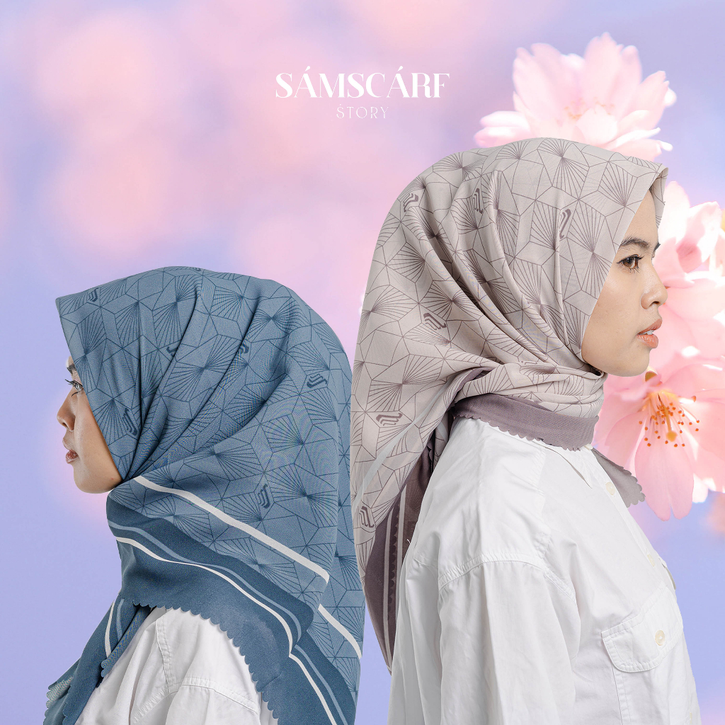 Hijab Motif [CYRA] - Premium Lasercut Printing 120 Quadrilateral Hijab ...