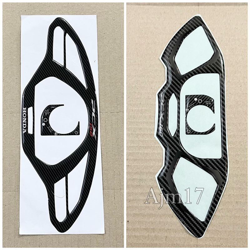 Anti-scratch STICKERS embossed CARBON MOTIF PCX 150 160 SPIDOMETER ...