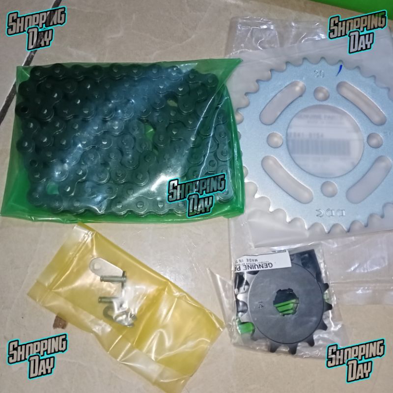 Gear Gear set Front Rear And Chain ksr pro 110 z125 ORIGINAL | Shopee ...