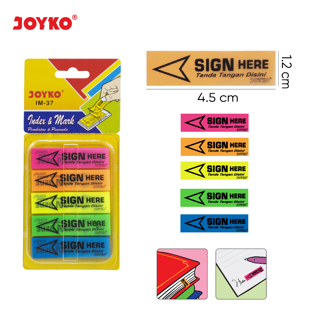 New!! Sticky Notes "Sign Here" Memo Arrow/Sticker Paste Memo Sign Here ...