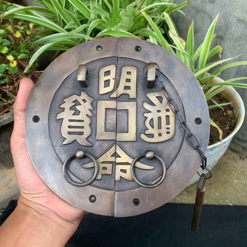 Antique Brass Locking Hook With Singkek Motif 26.5 cm | Shopee Philippines
