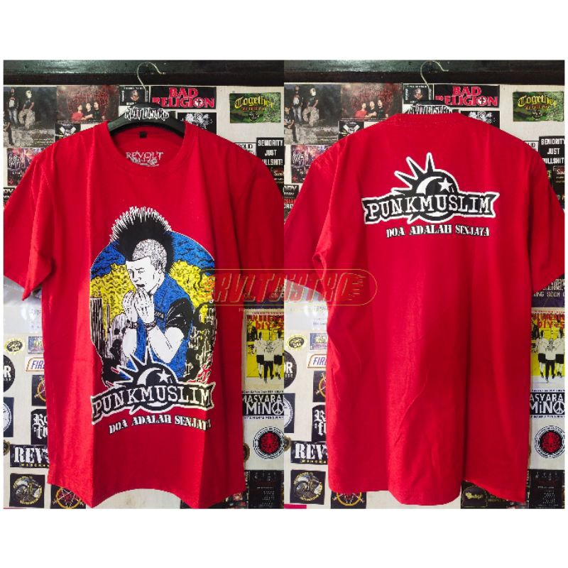 MERAH Red Muslim Punk T-shirt / Punk T-shirt Distro Men's T-shirt ...