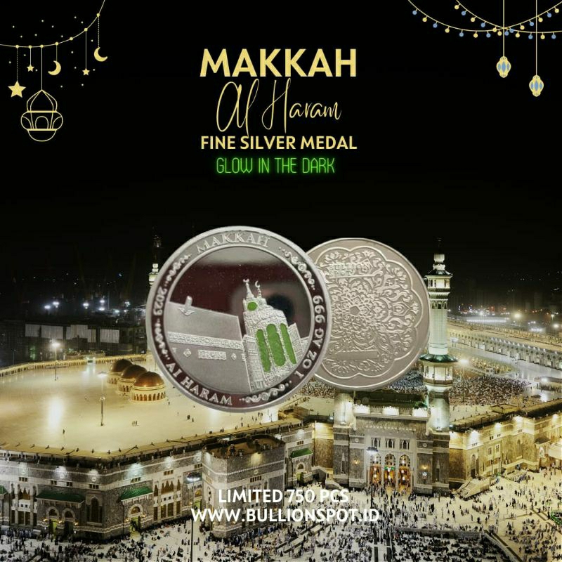 Silver BULLIONSPOT MAKKAH GLOW IN THE DARK 1oz(31.1gr) | Shopee Philippines