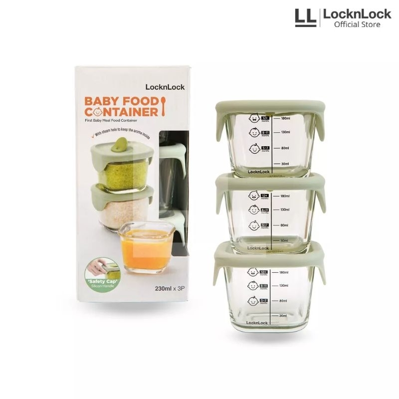 Locknlock baby food containers set of 3 pcs 230ml / lock&lock oven ...