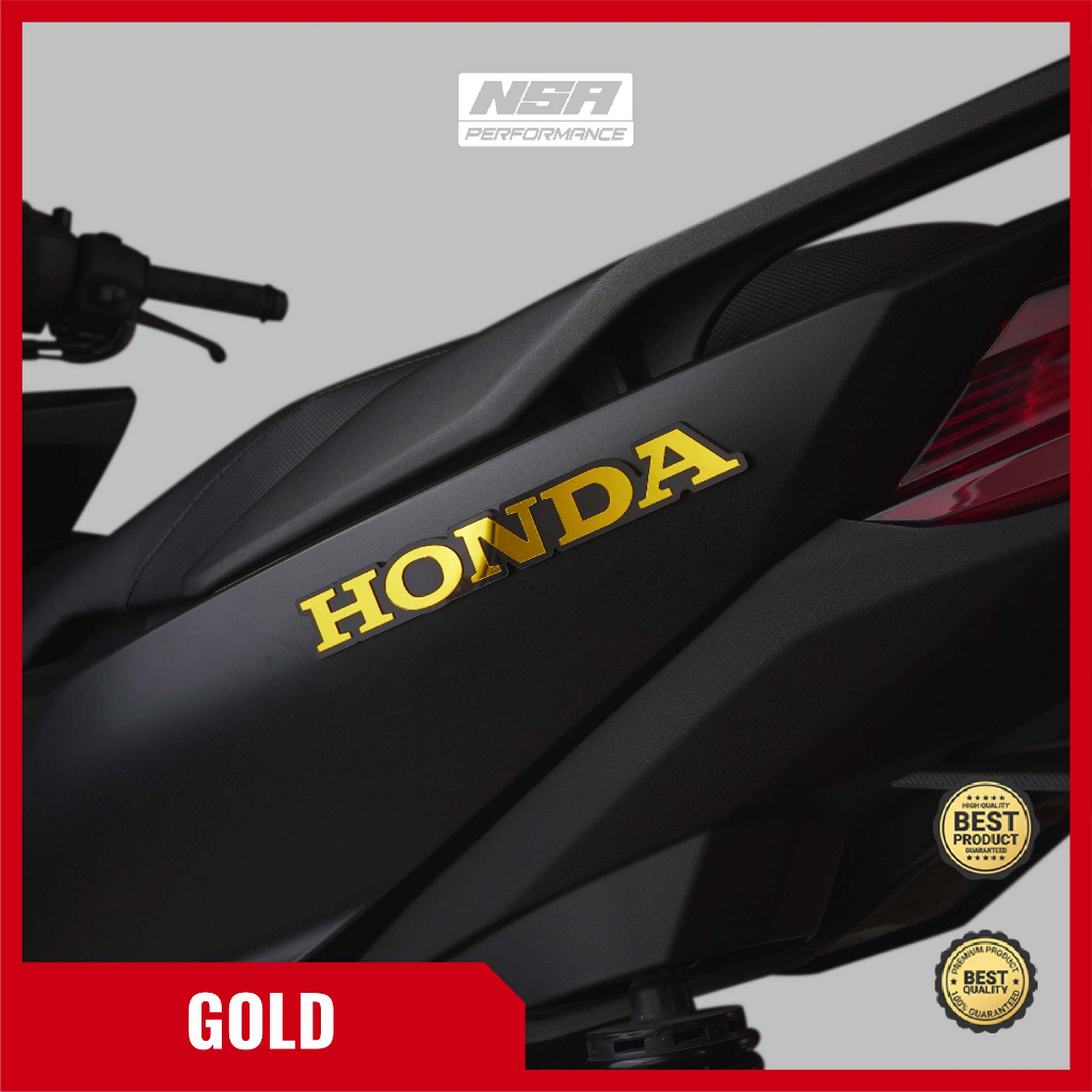 Nsa 2PCS 3D HONDA EMBLEMS embossed HONDA LOGO HONDA STICKERS embossed ...