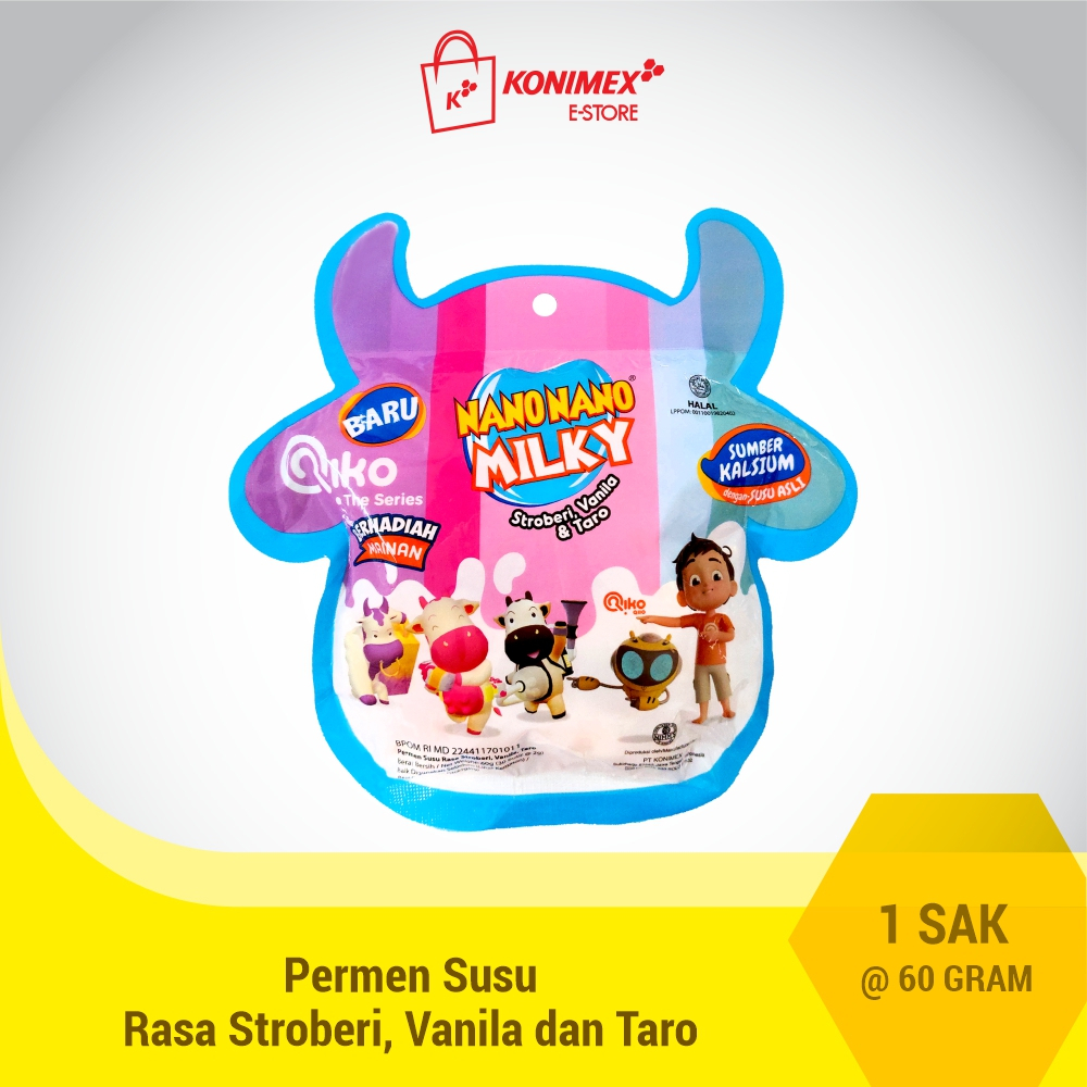 Nano Nano Milky Assorted Sak 30 Grains (Stroberries, Vanilla, Taro ...