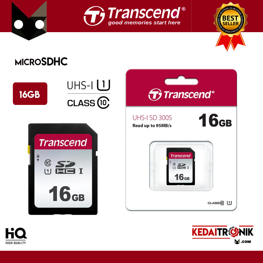 Transcend SDHC Memory Card 16GB 300S 16 GB UHS-1 Class 10 | Shopee Philippines