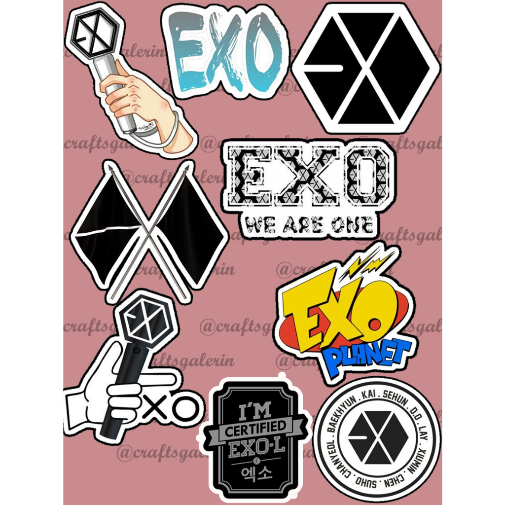 Exo WATERPROOF CUTTING STICKER | Exo CHIBI EXOL STICKERS | Shopee ...