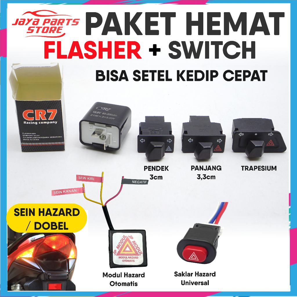 TOMBOL Hazard Sensing Switch Package for All Honda Yamaha Suzuki ...