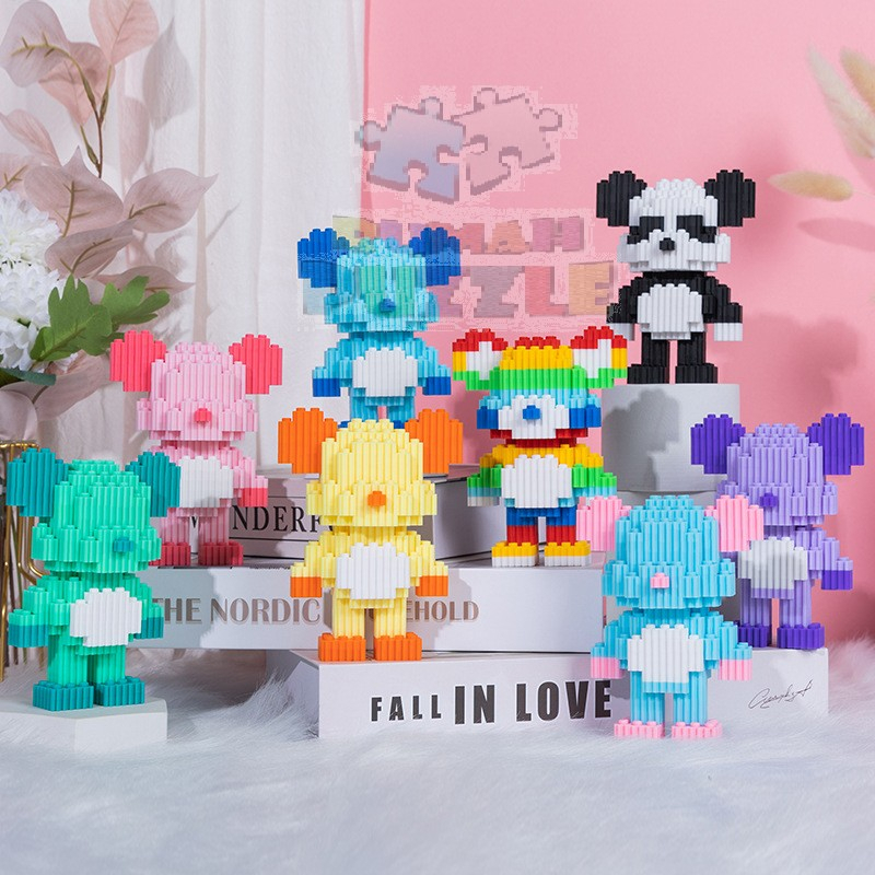 Nano Block Mini BearBrick Figure | Violent Bear | Bricks education Nano ...