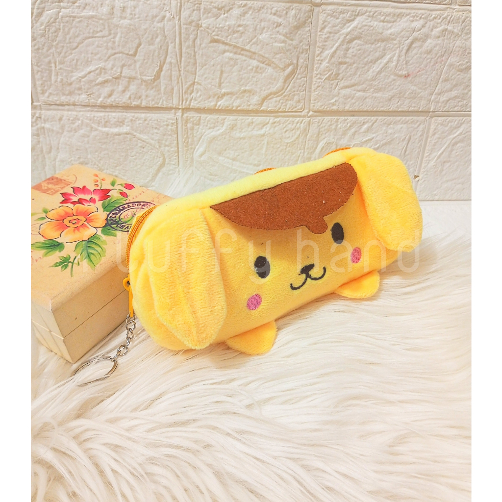 Sanrio Pencil Case Fur Material KUROMI MELODY CINNAMOROLL POMPOMPURIN ...