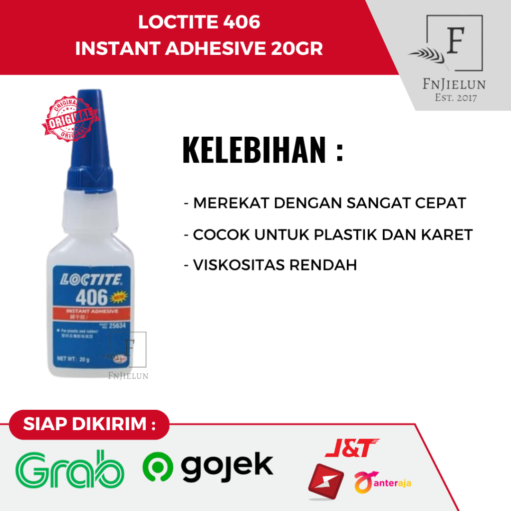 Loctite 406 Multipurpose Glue Instant Adhesive 20g | Shopee Philippines
