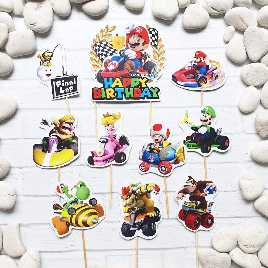 Mario Kart Cake Topper (10pcs) | Shopee Philippines