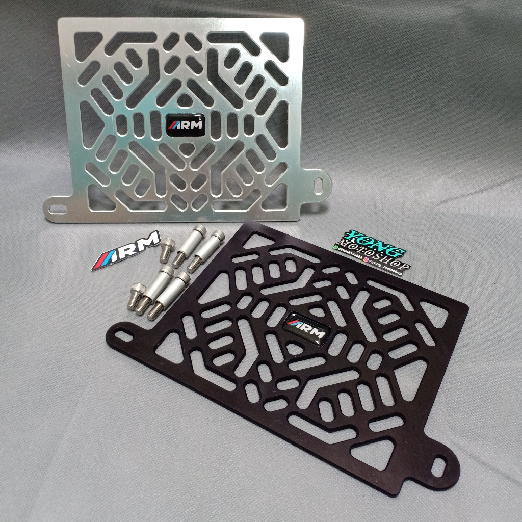 HITAM Cyber Radiator Cover Full CNC ARM Yamaha Aerox Nmax 155 Lexi 125 ...