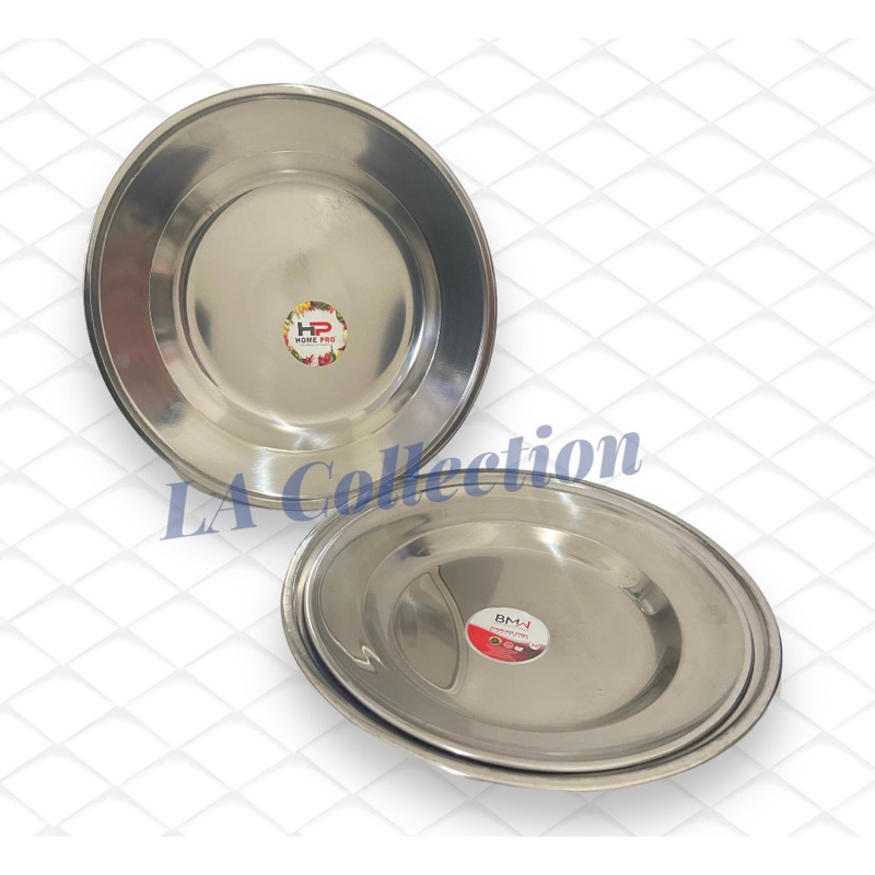 Thick Stainless Dinner Plate/Plain Concave Dinner Plate Premium And ...
