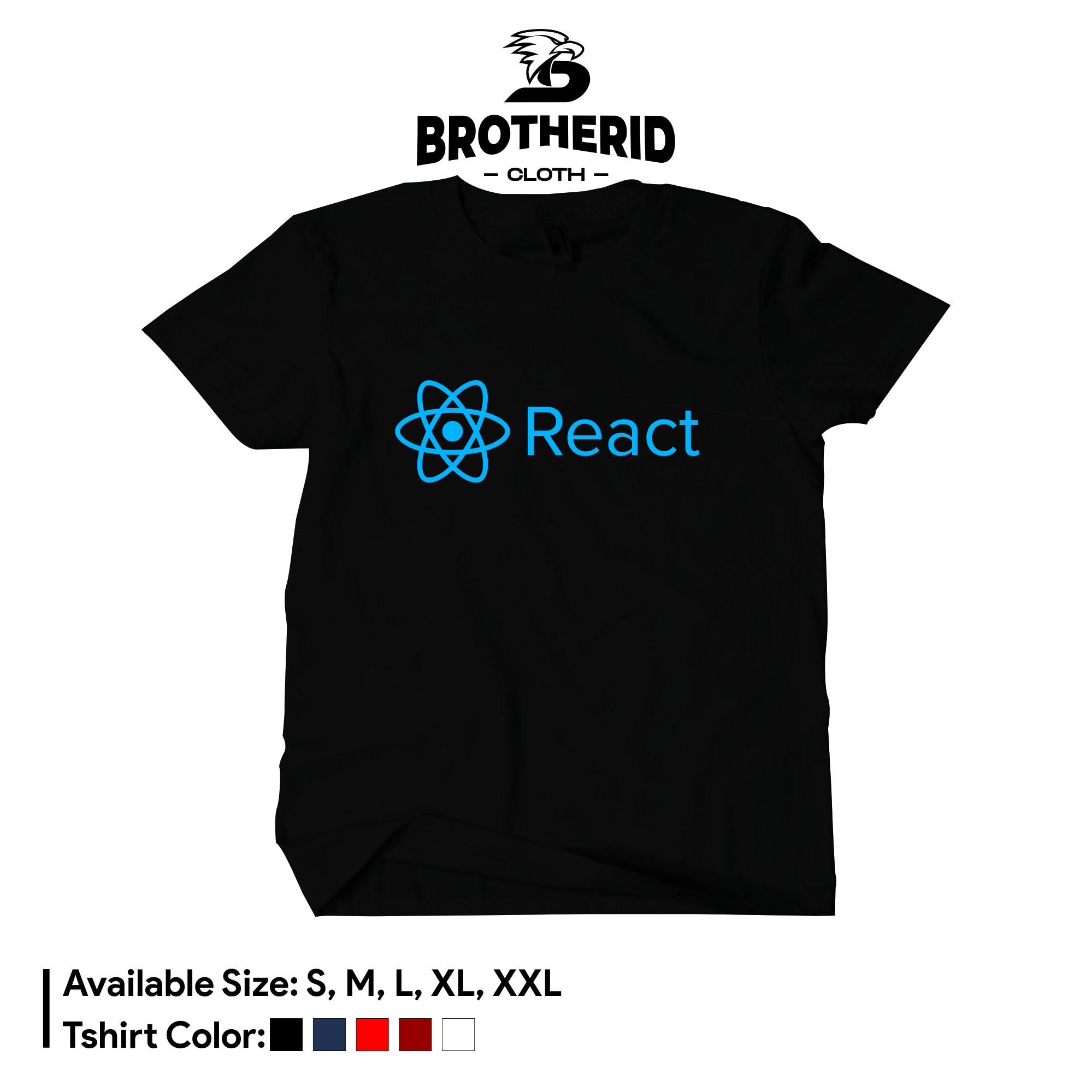 React JS T-shirt Web Developer Distro Shirt UI UX Front-End Combed 30s | Shopee Philippines